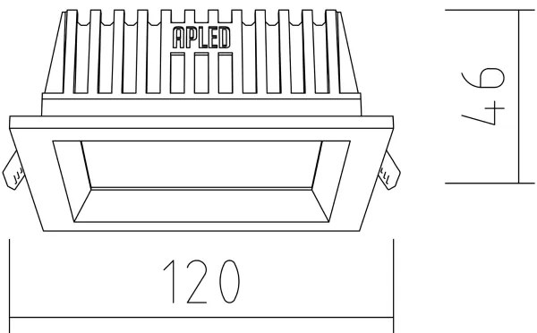 APLED - LED Podhledové SQUARE WOODLINE LED/6W/230V 3000K 12x12 cm dub masiv