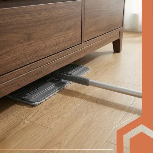Profesionální plochý mop s dvoukomorovým kbelíkem Ruhhy - 8,5 l a 3 návleky