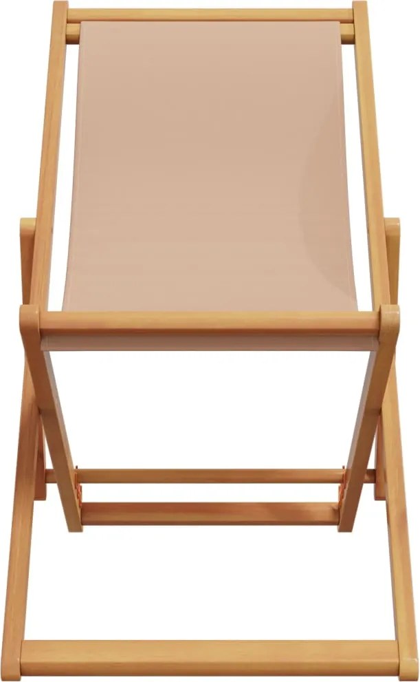 Skládací židle 2 ks, taupe látka a masivní dřevo 3214499