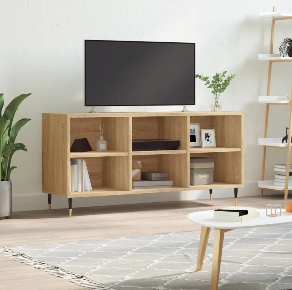 vidaXL TV skříňka 103,5 x 30 x 50 cm kompozitní dřevo [826985] Barva: Černá