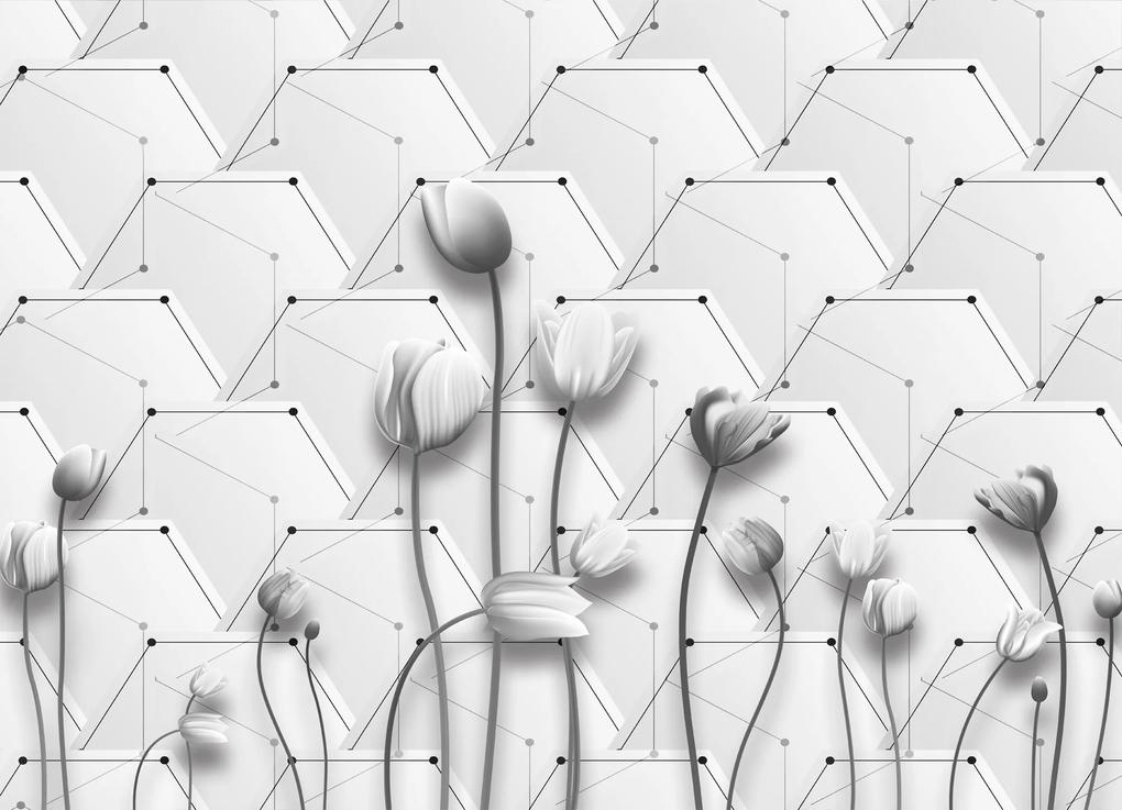 Malvis ® Tapeta 3D tulipány Vel. (šířka x výška): 432 x 290 cm
