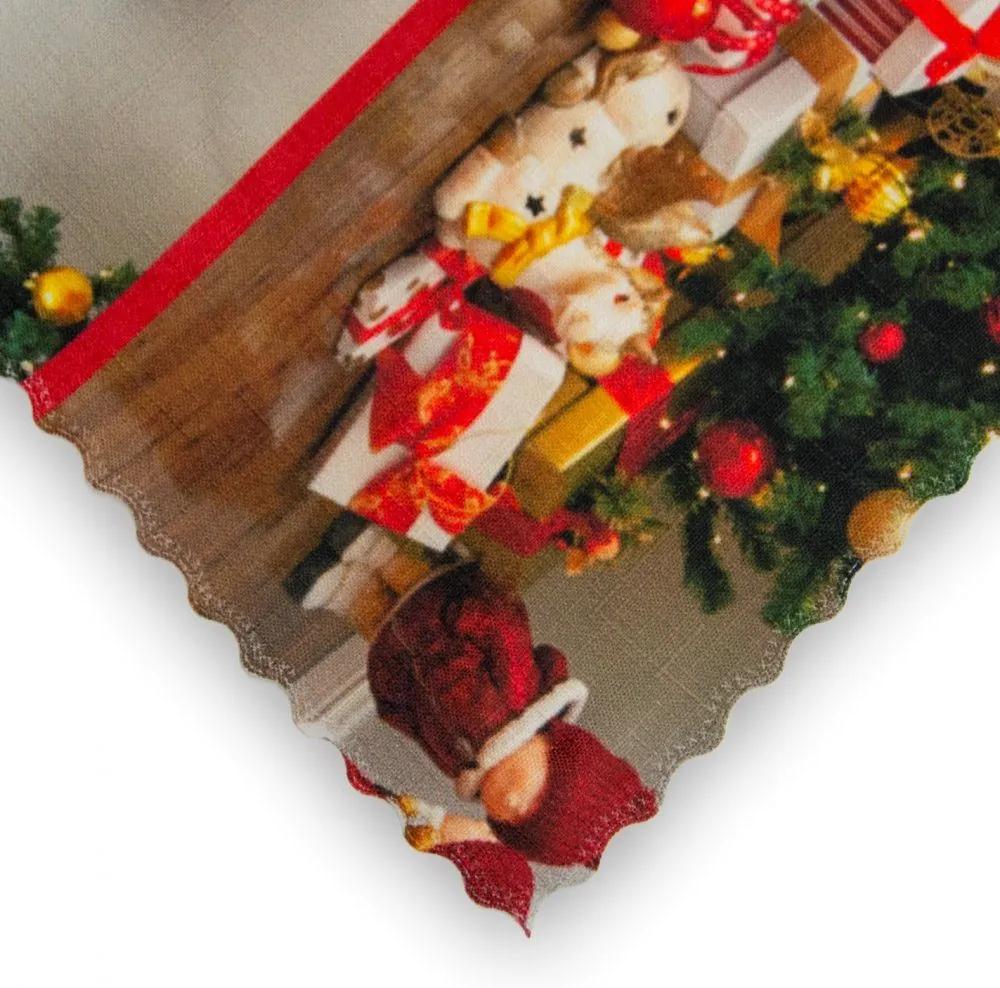 Vánoční ubrus - Štědrý den – bílá 75x75 cm