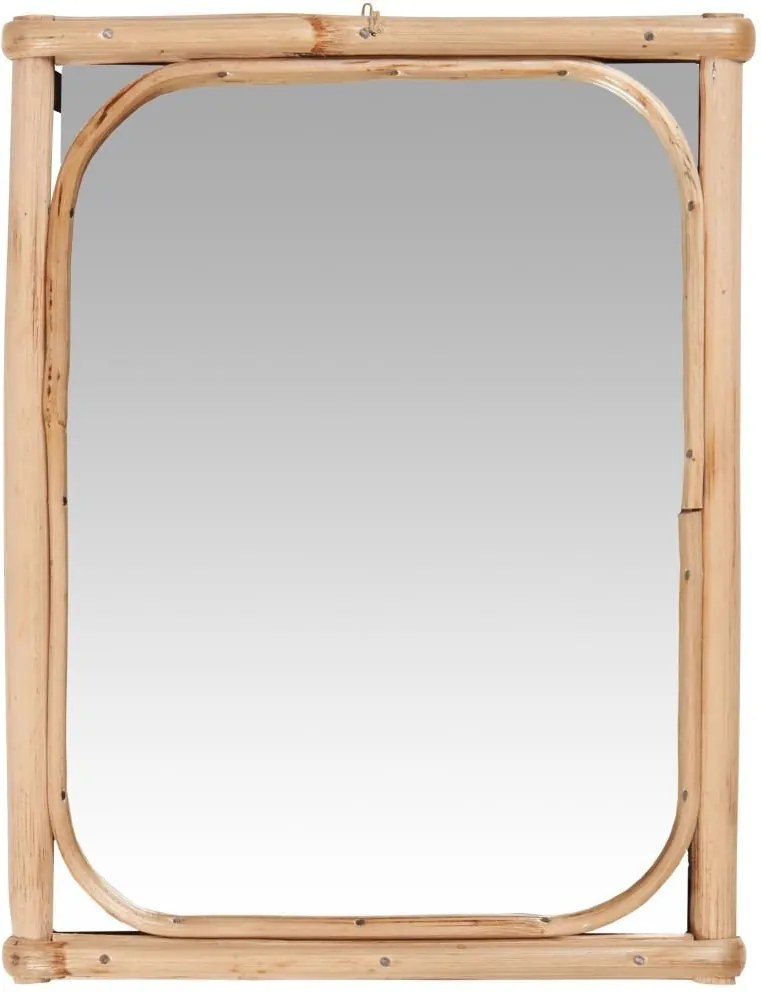 IB LAURSEN Zrcadlo v bambusovém rámu edge, přírodní barva, dřevo