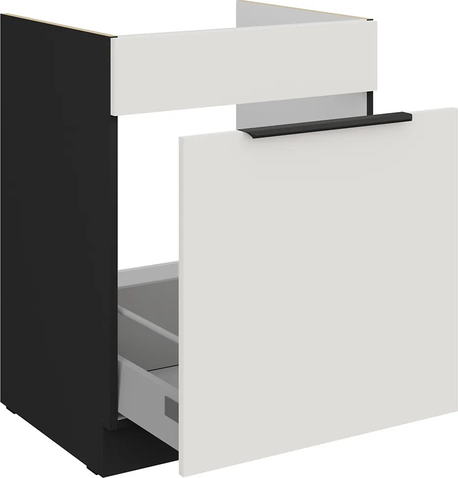 ARIA wb | dolní skříňka 60 ZL 1S dřezová | 60 cm | PREMIUM BOX | černá/bílá