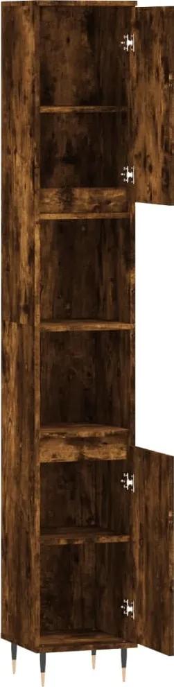 vidaXL Koupelnová skříňka 30 x 30 x 190 cm kompozitní dřevo [831529] Barva: bílá s vysokým leskem