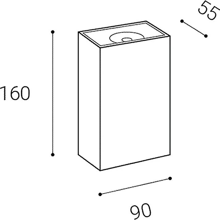 LED2 5100434D LED2 Nástěnné venkovní svítidlo BLOCK, A DALI/PUSH DIM 6W 3000K antracit - LED2 Lighting