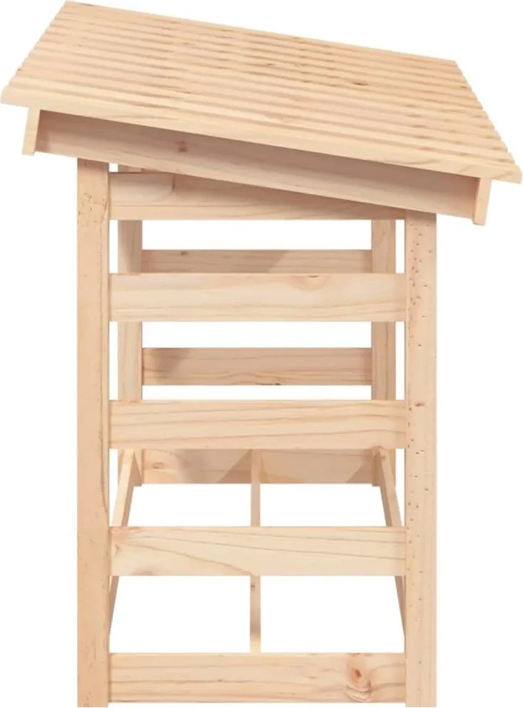 vidaXL Stojan na dřevo 108x64,5x78 cm masivní borovice [822445] Barva: Přírodní