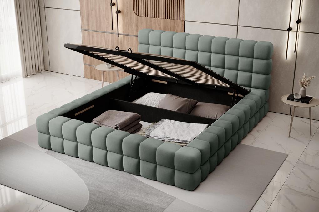 Eltap Čalouněná postel Dizzle Materiál a barva potahu: Touch 100 - zelená, Rozměry (cm): 180x200