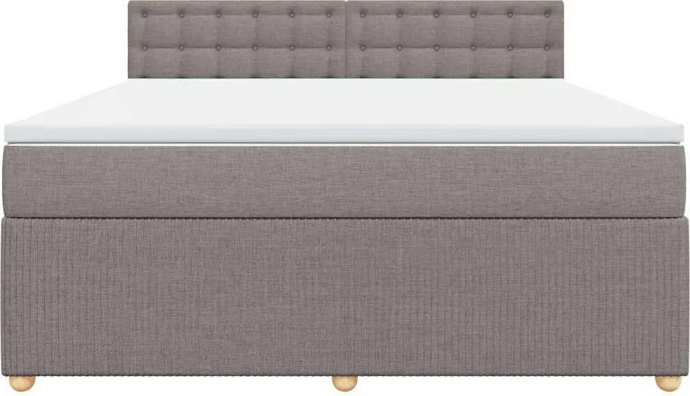 Box spring postel s matrací taupe 180x200 cm textil 3287553