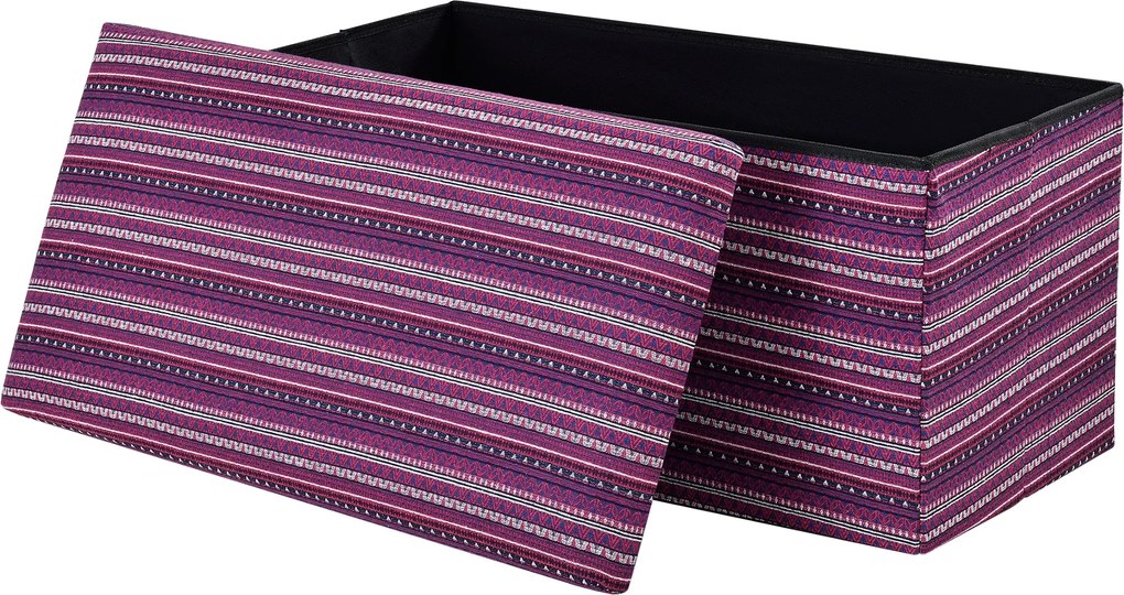 [en.casa]® Skládací taburet - textil - vzor 3 - 76 x 38 x 38 cm