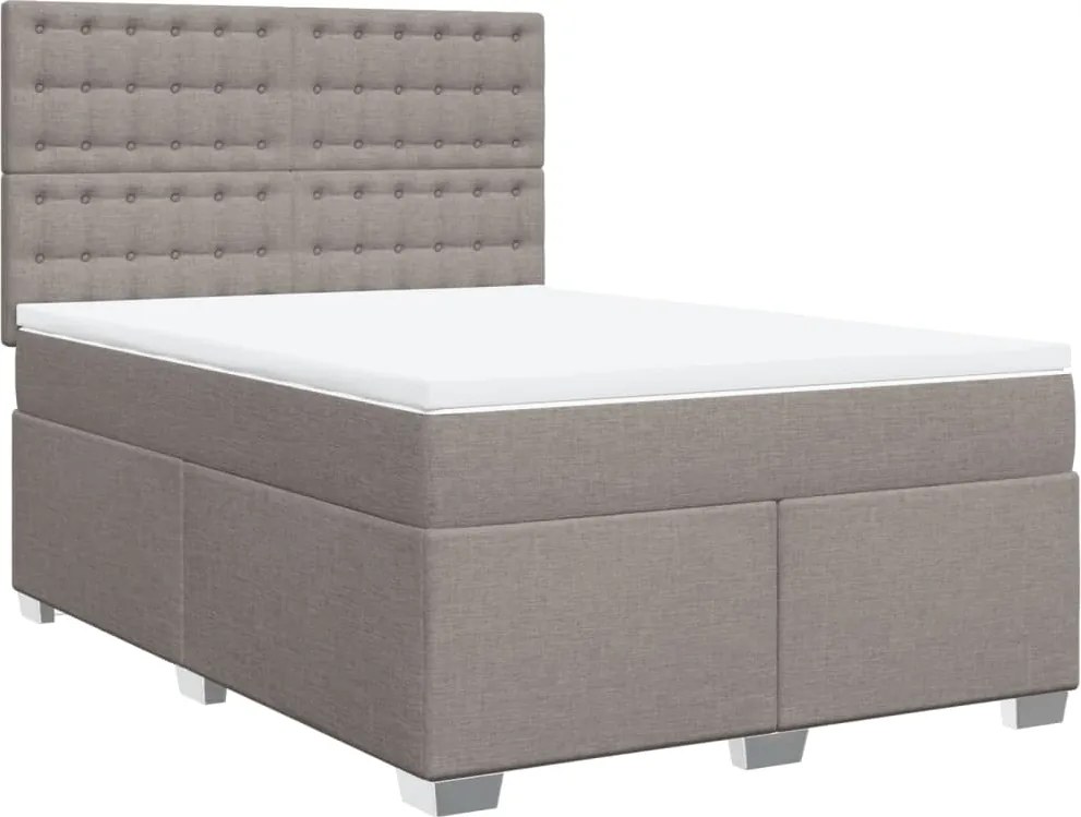 Box spring postel s matrací taupe 140x200 cm textil 3292829