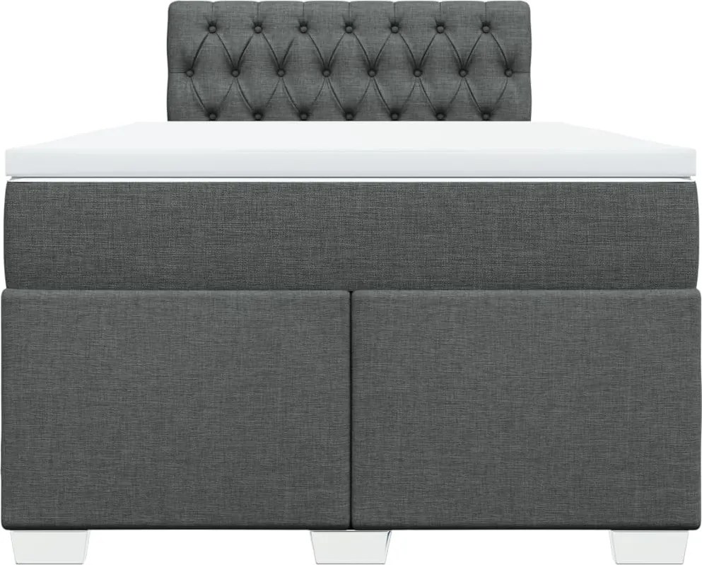 Box spring postel s matrací tmavě šedá 120x190 cm textil 3288135