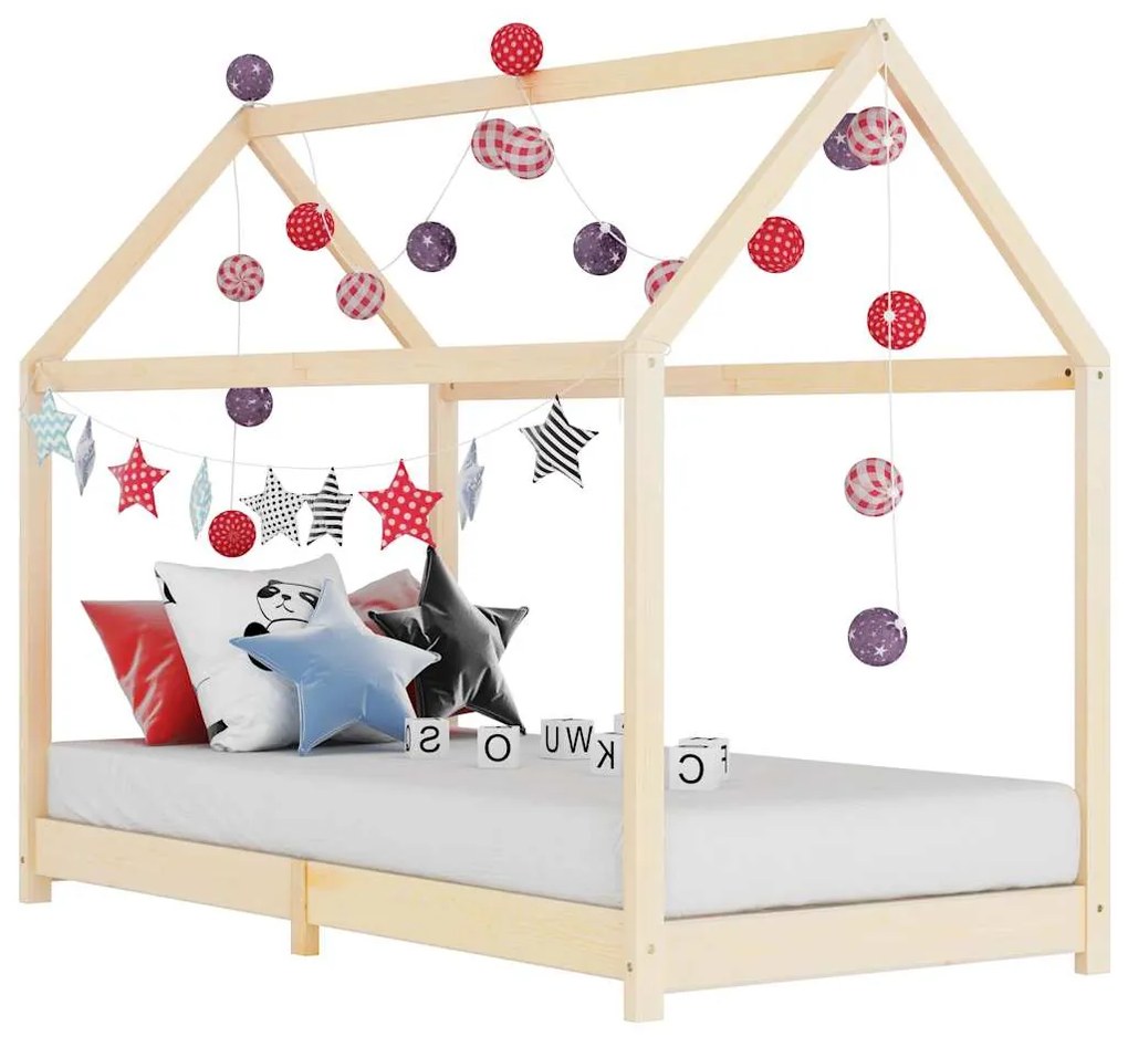 Rám dětské postele masivní borové dřevo 90 x 200 cm 283348