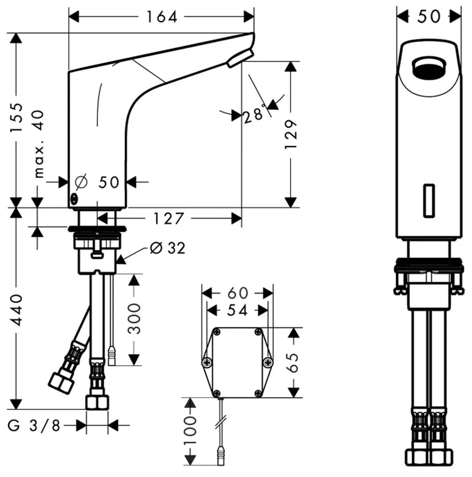 Hansgrohe Focus - Elektronická umyvadlová baterie, chrom 31172000