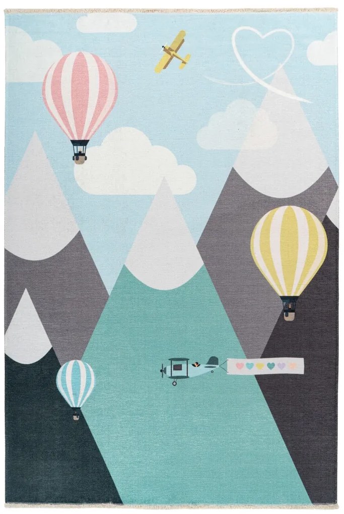 Obsession, Kusový koberec My Greta 605 balloon, 115x170, modrá, dětský pokoj