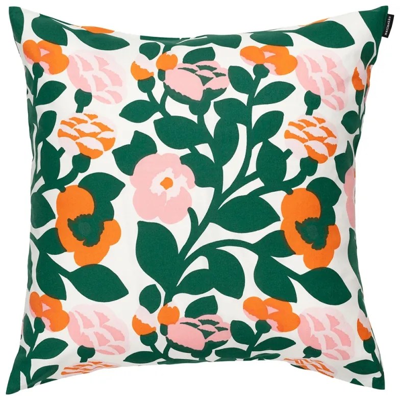 Povlak na polštář Pieni Green Green 50x50, zeleno-oranžový