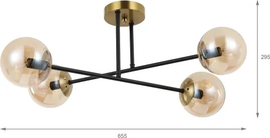Brilagi - Přisazený lustr MALIVA 4xE14/15W/230V zlatá