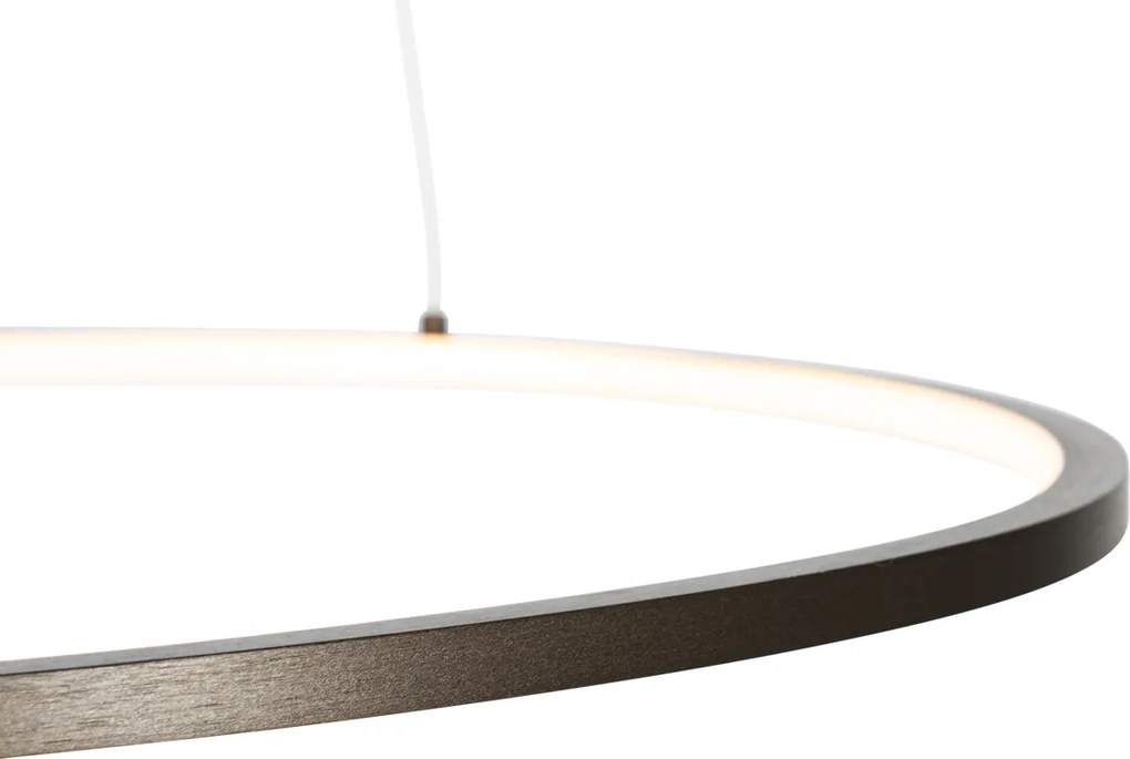Designové závěsné svítidlo bronzové 72 cm vč. LED 3-stupňové stmívatelné - Rowan