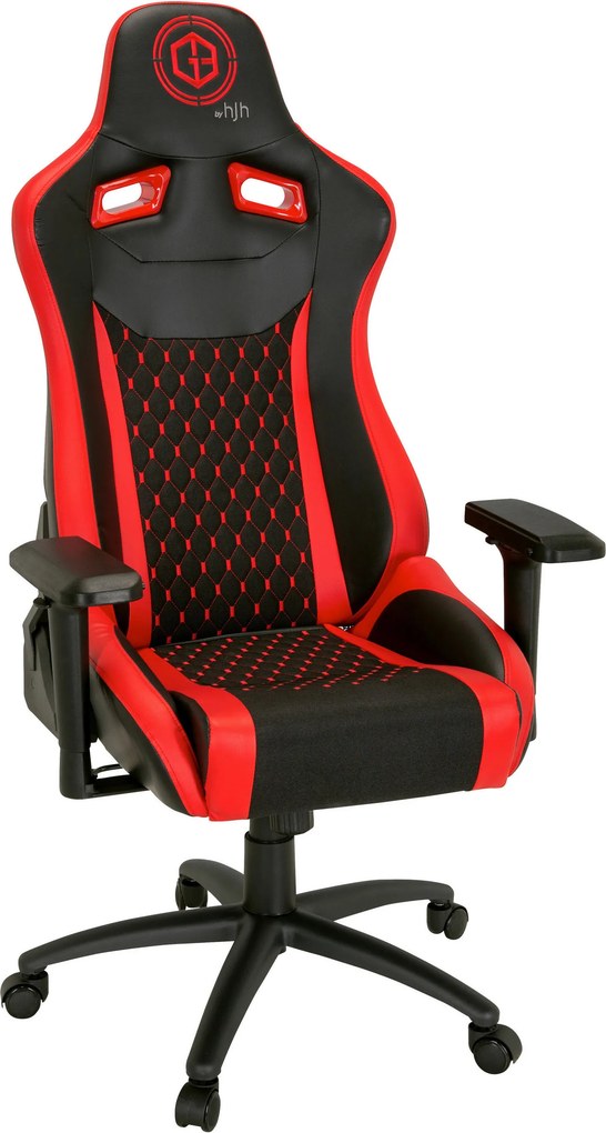 XXXLutz HERNÍ ŽIDLE, vzhled kůže, plochá tkanina, červená, černá MID.YOU - Online Only kancelářské židle - 001918033403