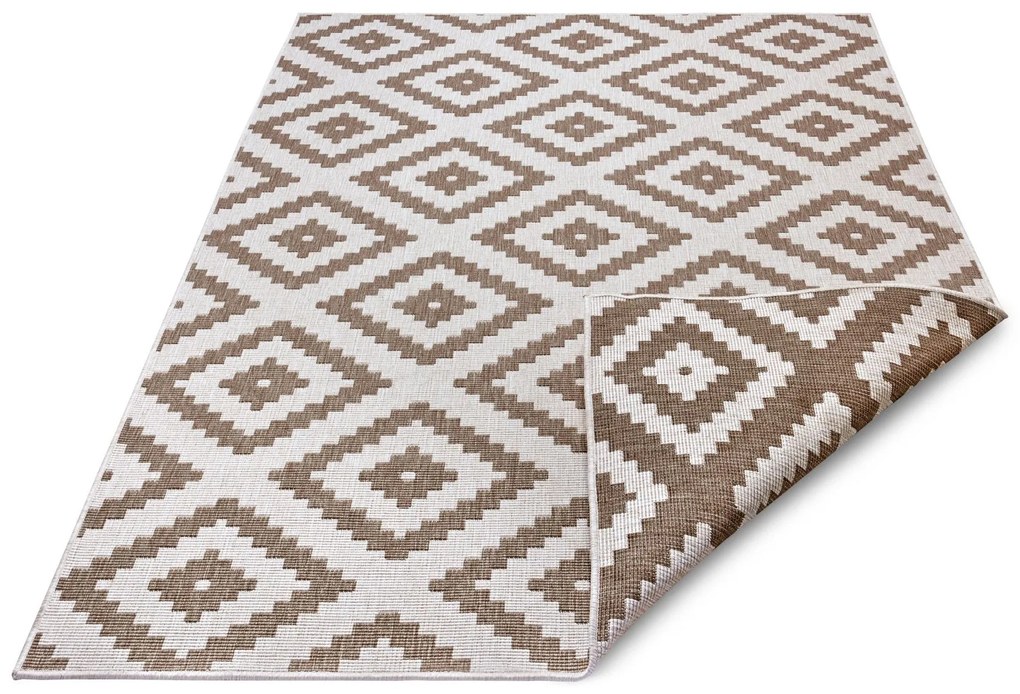 NORTHRUGS - Hanse Home koberce Kusový koberec Twin-Wendeteppiche 105460 Linen – na ven i na doma - 80x150 cm