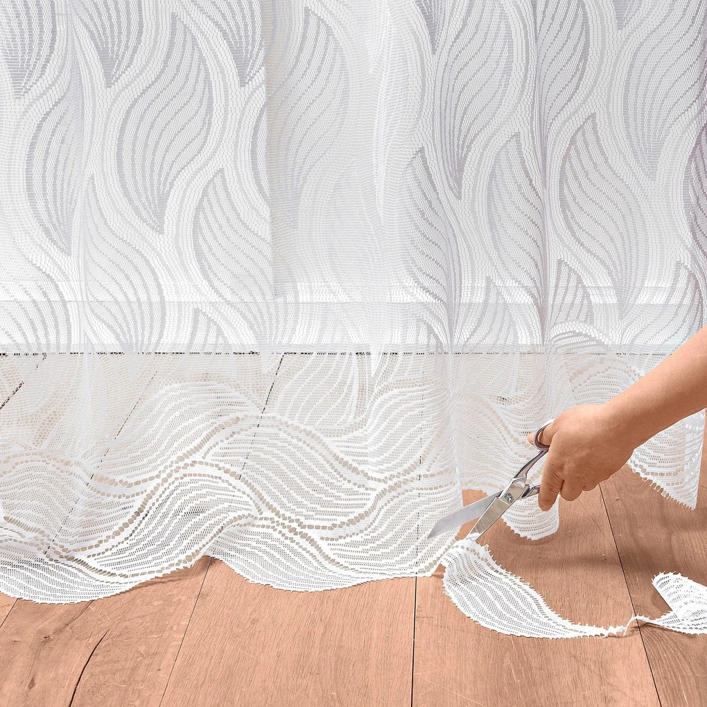 Blancheporte Upravitelná záclona z krajky bílá 175x240cm