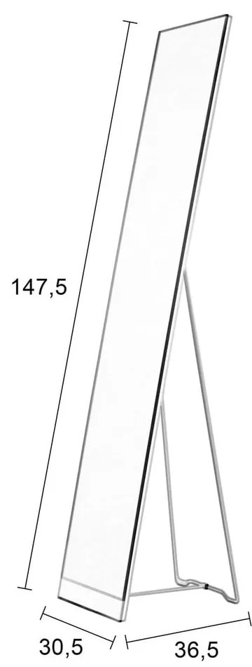 Bílé stojací zrcadlo Stand
