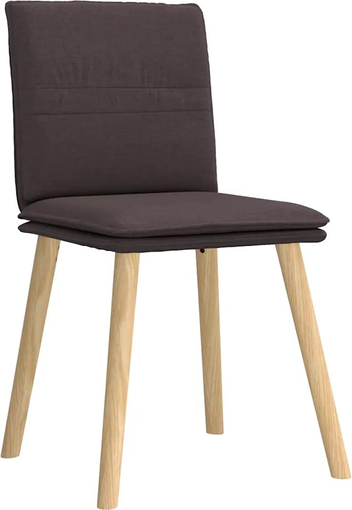 Jídelní židle 4 ks tmavě hnědé textil 3315359