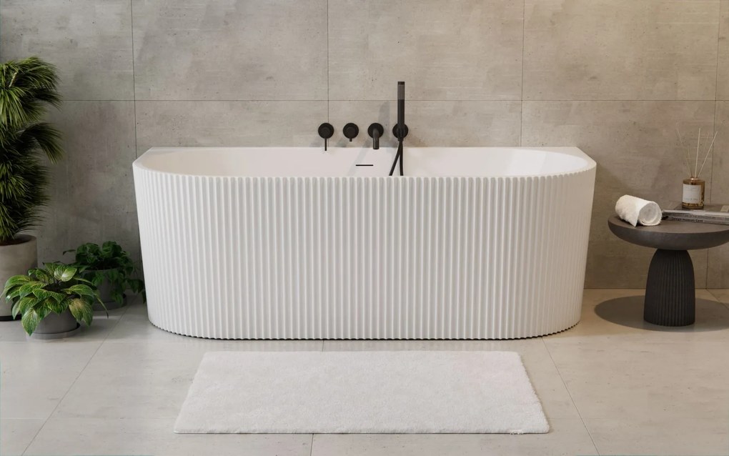Besco Leya vana volně stojící 170 x 78 cm sifon chrom barva bílá VANLEY170WN