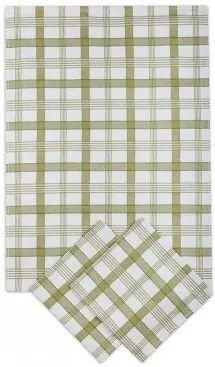 SVITAP sleep well Utěrka Extra savá 50x70 cm Káro khaki 3 ks