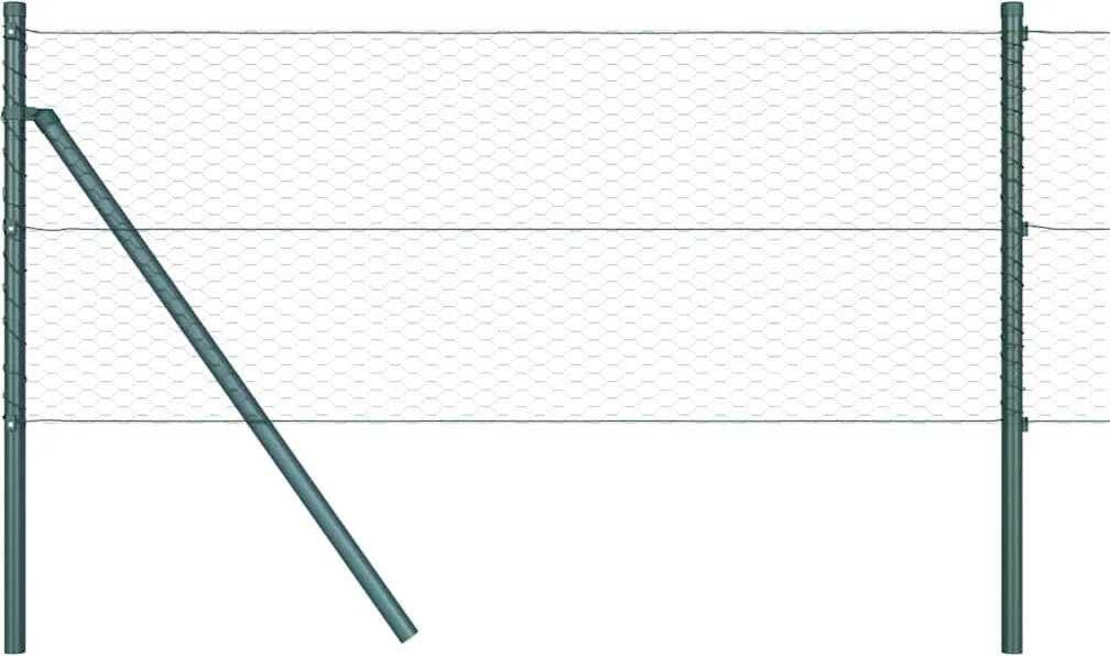 Hexagonální kotvení plotu 50 x 0,6 m Ocel potažená PVC Šedá 3352842