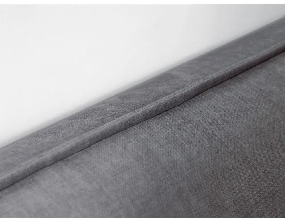 Tmavě šedá čalouněná dvoulůžková postel s úložným prostorem s roštem 180x200 cm Jade – Bobochic Paris