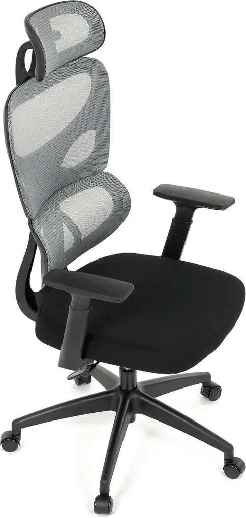 Ergonomická kancelářská židle LEXON - šedá síťovina