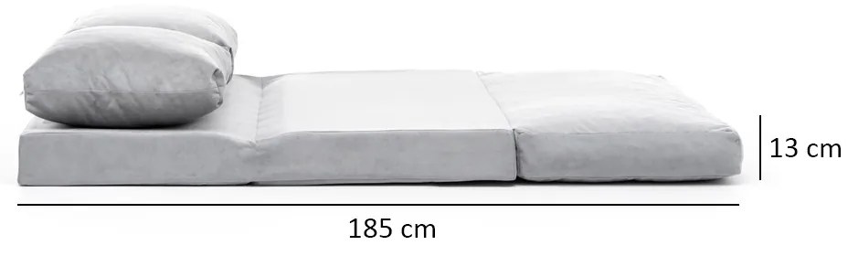 Hanah Home Rozkládací futonová pohovka TAIDA šedá 859FTN1270