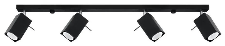 Sollux SL.0459 - Bodové svítidlo MERIDA 4xGU10/40W/230V černá