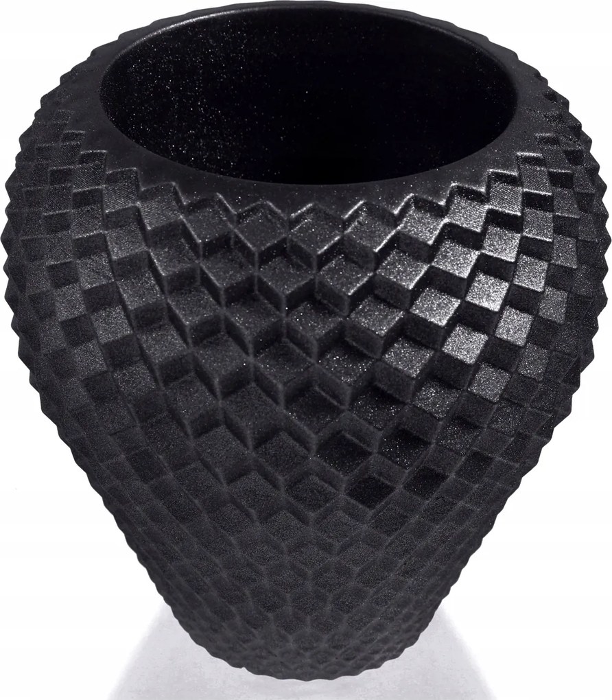 Květináč Cone Black Metallic Poli 10 cm Květináč