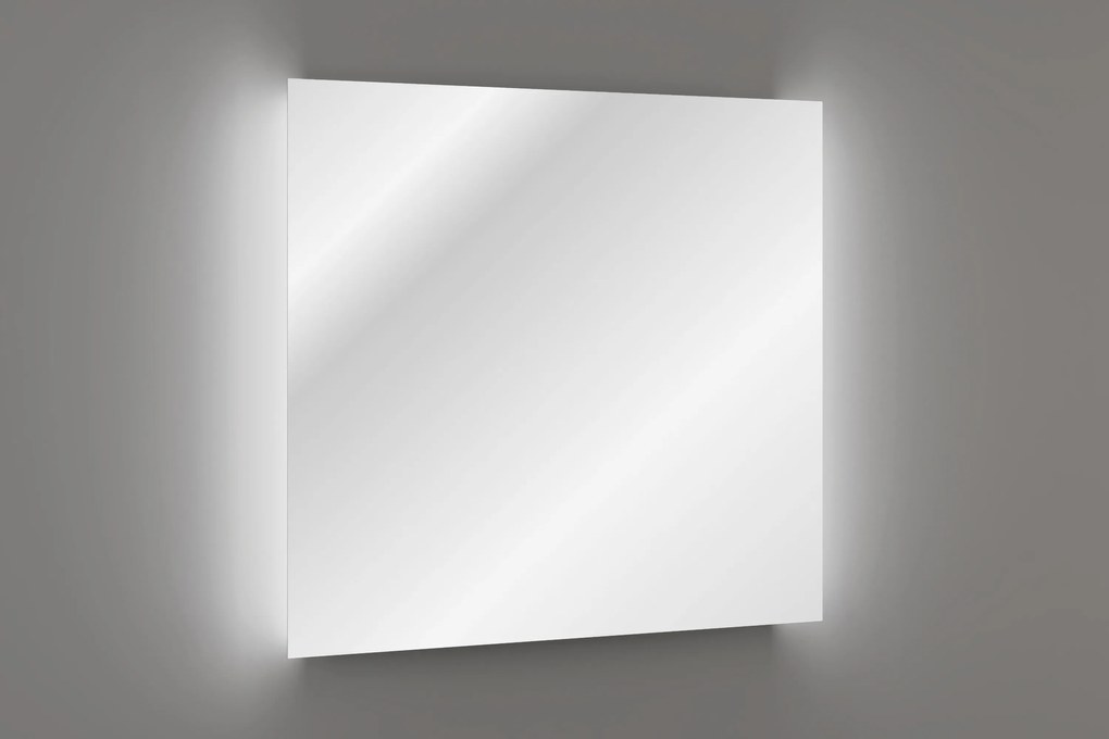 Comad Závěsné zrcadlo s LED osvětlením Aura LED 80x80 cm