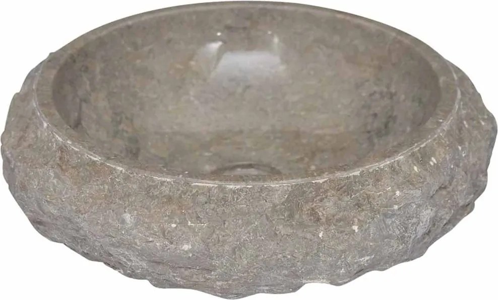 Umyvadlo šedé Ø 40 x12 cm mramor 149158