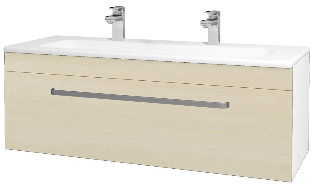 Dřevojas Koupelnová skříň ASTON SZZ 120 Varianta: N01 Bílá lesk / Úchytka T01 / D17 Colorado