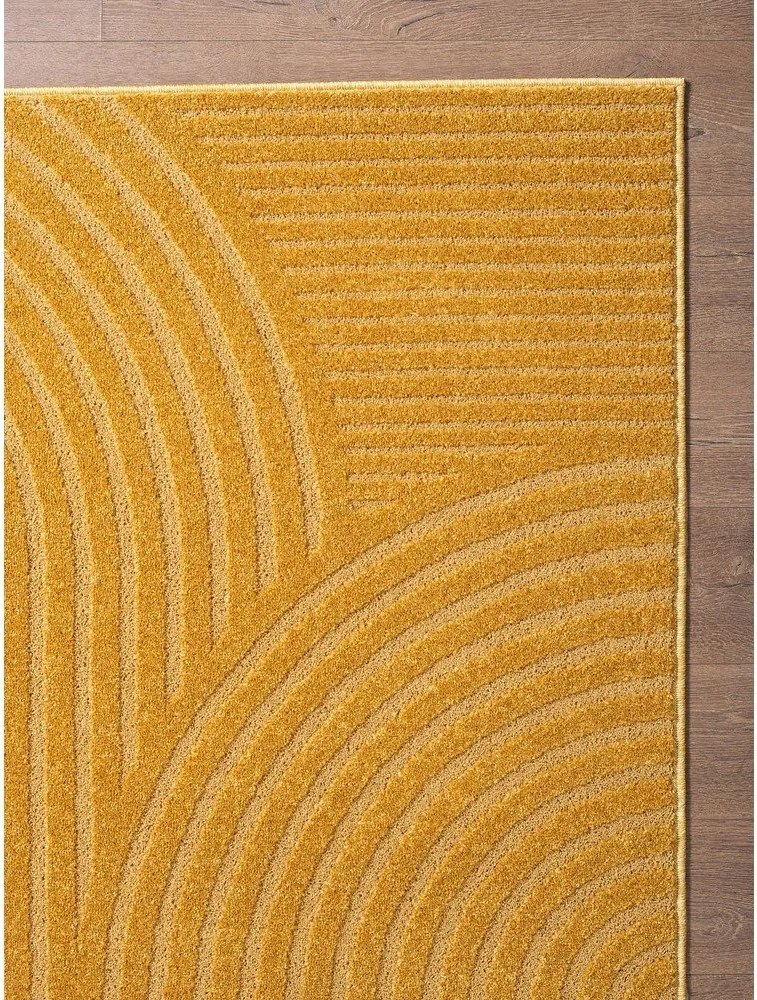 Okrově žlutý koberec 200x290 cm Whirl – ESTE