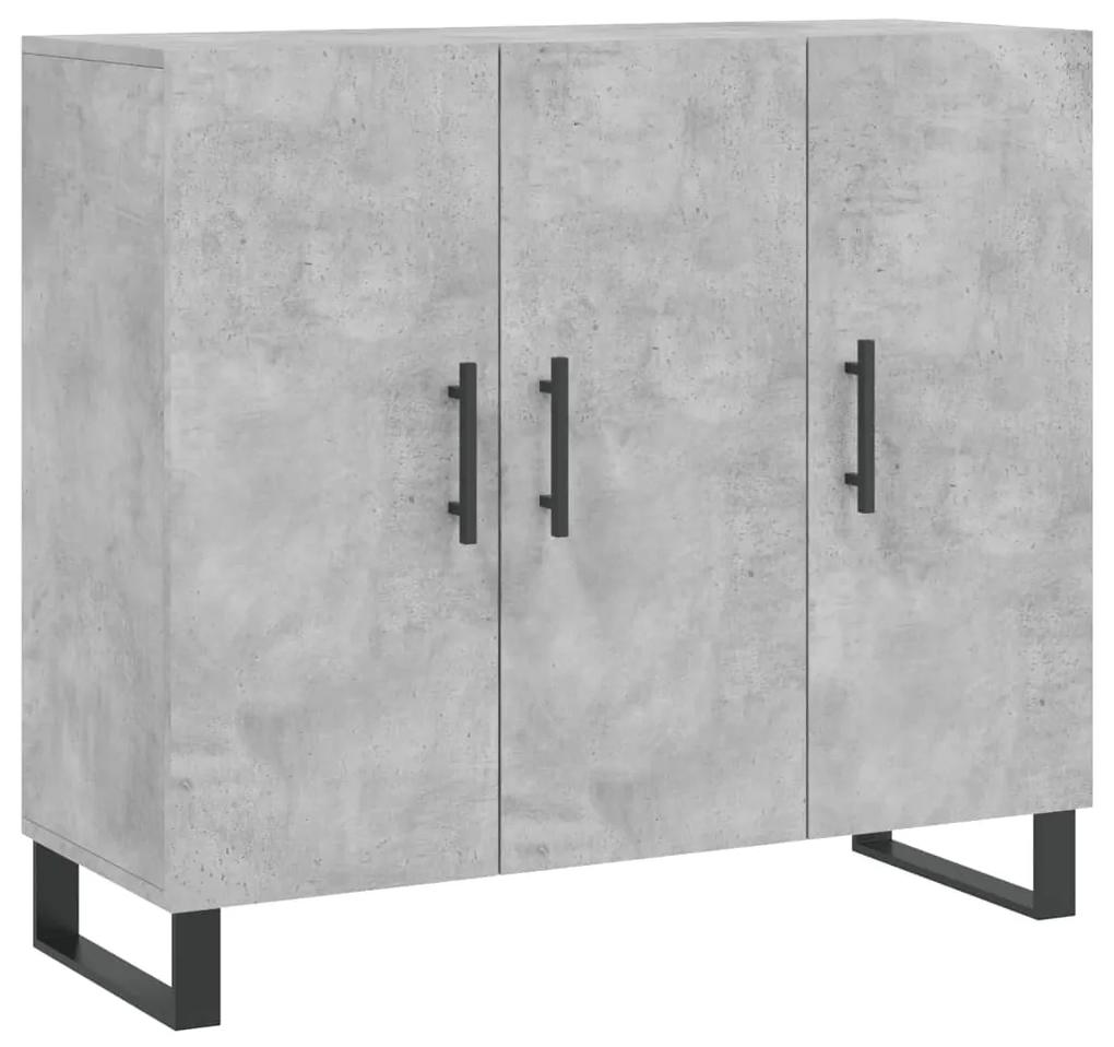 Příborník betonově šedý 90 x 34 x 80 cm kompozitní dřevo