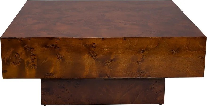 Konferenční stolek v dekoru ořechu v tmavě přírodní barvě 90x90 cm Quinn – Dutchbone
