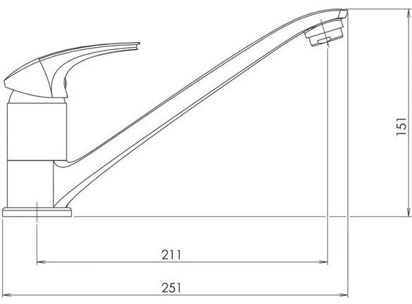 Novaservis Metalia 57 Dřezová baterie, chrom 57091,0