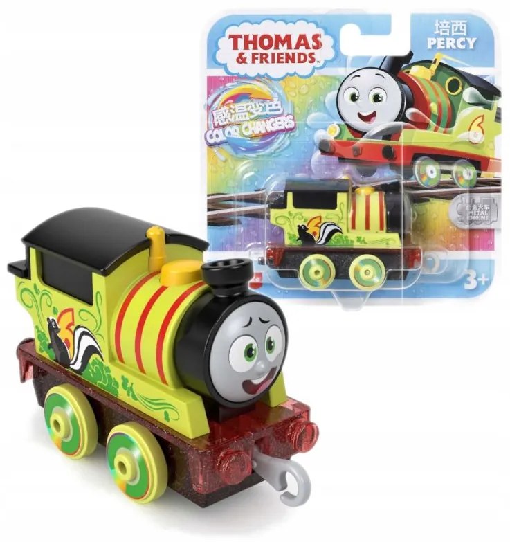 Mattel fisher-price tomáš a přátelé color changers tahací kovová mašinka percy