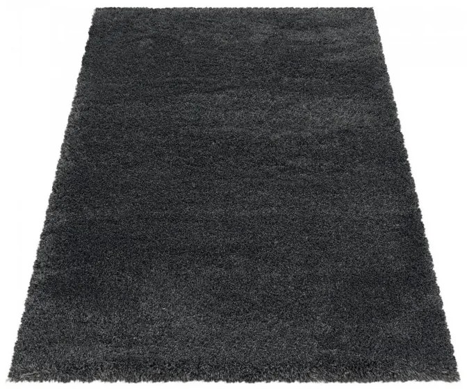 Vopi | Kusový koberec Fluffy shaggy 3500 grey - Kruh průměr 120 cm