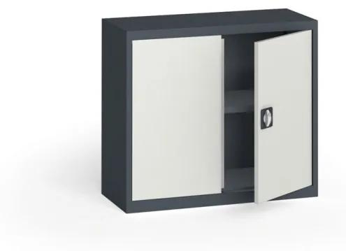 Plechová policová skříň na nářadí KOVONA, 800 x 950 x 400 mm, 1 police, antracit/šedá