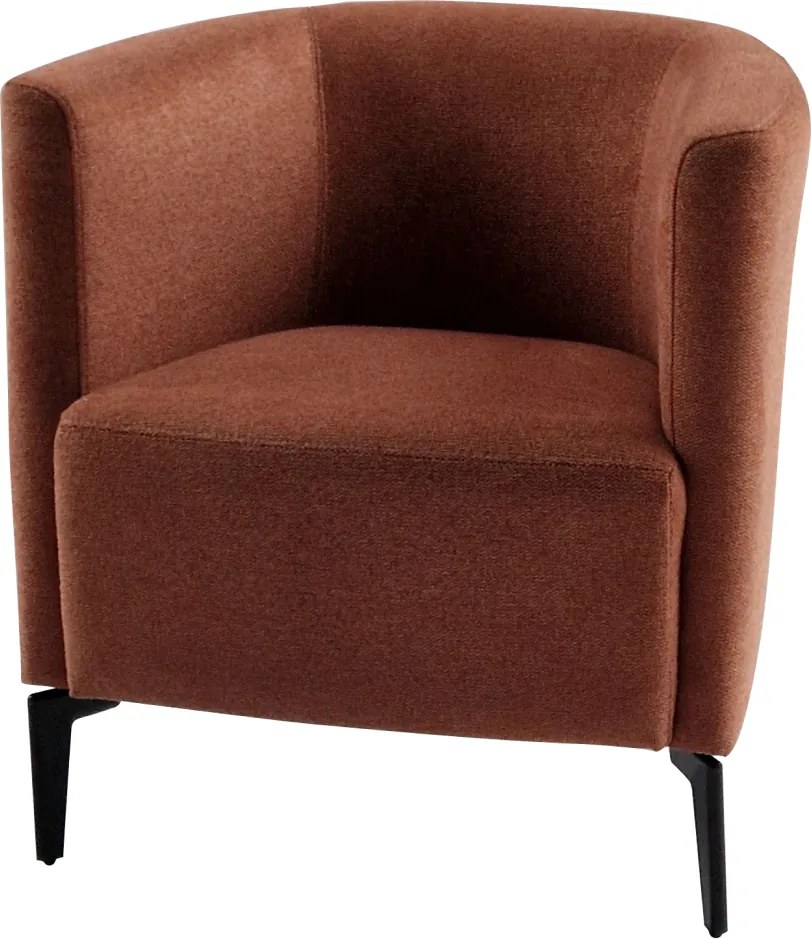 Designové křeslo, terakota/černá, KAPY