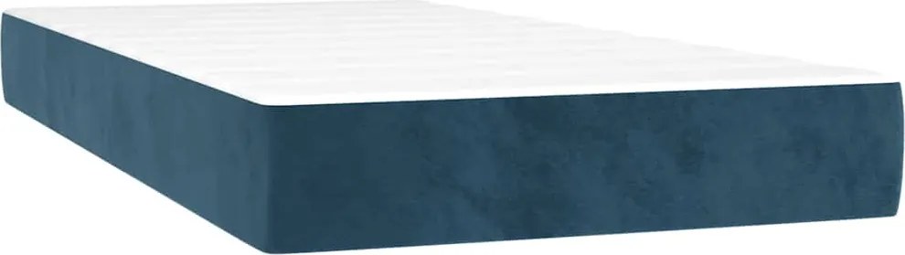 Box spring postel s matrací tmavě modrá 80 x 200 cm samet 3137933