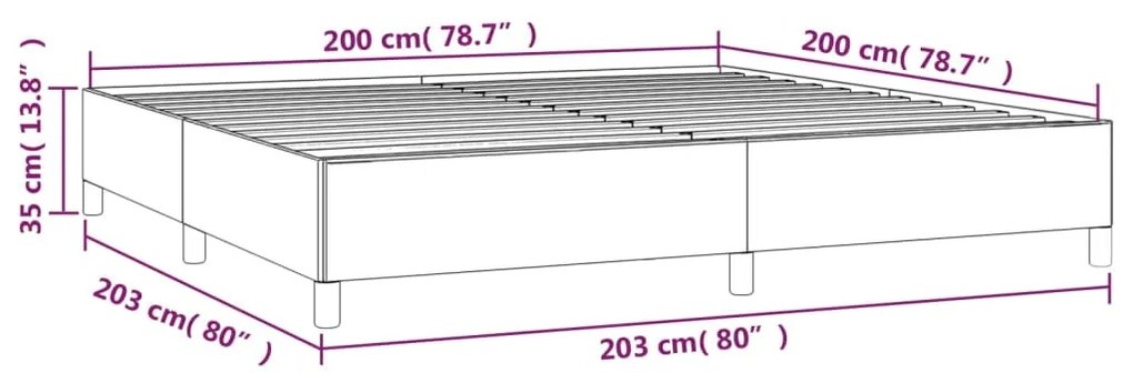 Rám postele růžový 200 x 200 cm samet,  347347