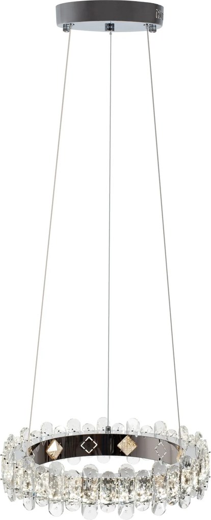 Toolight Toolight, LED závěsné svítidlo s křišťály APP1041-CP + dálkové ovládání, chromová, OSW-09472