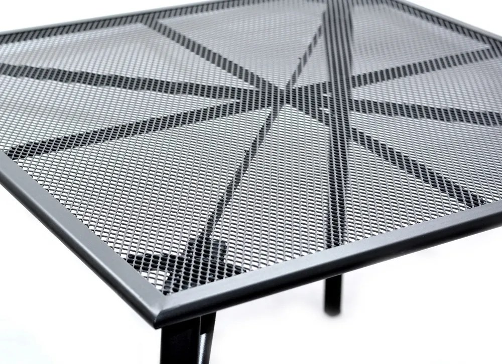 Stůl CORONEL — 90×90 cm, černý kov